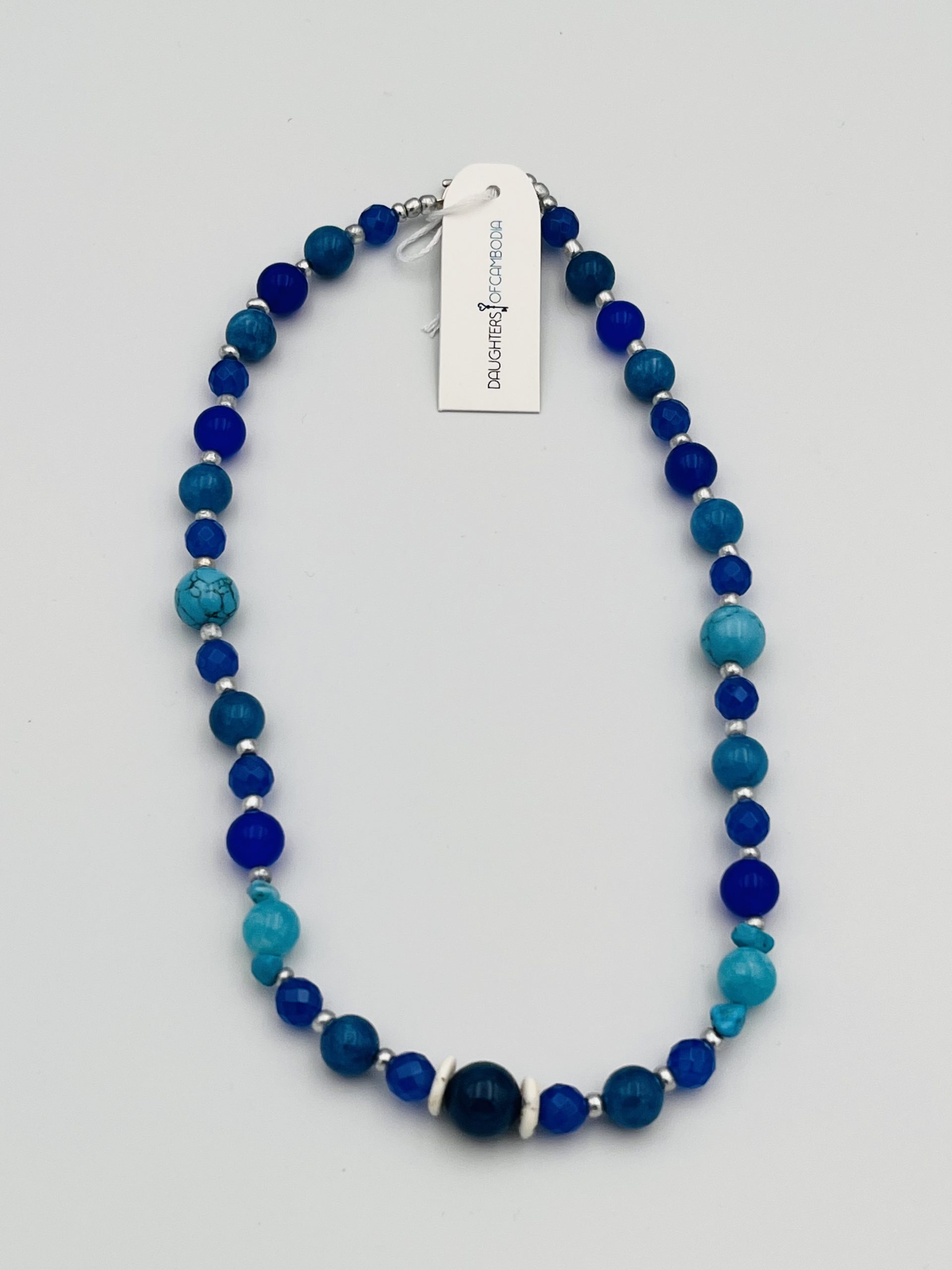 Blue beaded necklace - Asha Gifts